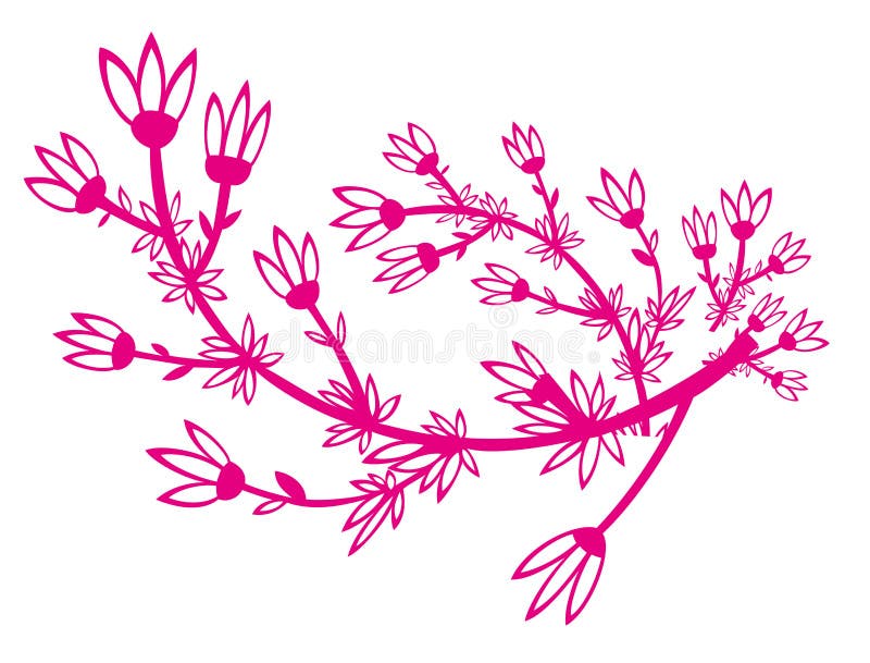 Pink flower pattern stock illustration. Illustration of curves - 13195203