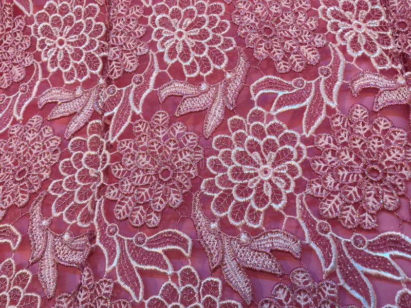 Pink Flower Pattern Lace Cloth Stock Image - Image of colorful, cloth ...