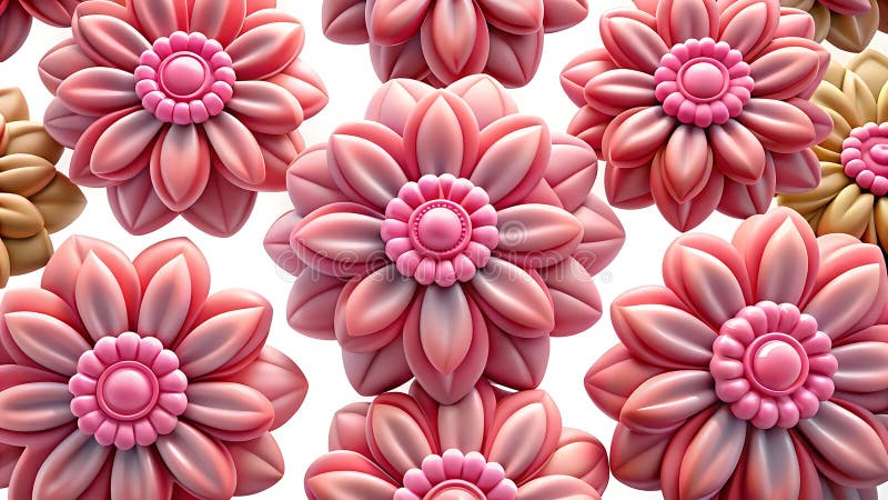 Pink Flower Pattern Tile, Repeating Floral Design, Decorative Surface ...