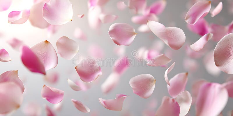 Pink Flower Petals Falling Elegant Background Texture for Design ...