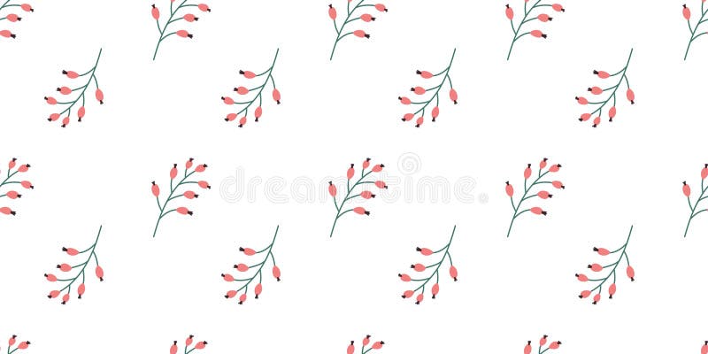 Pink Flower Seamless Pattern on White Background. Spring Floral ...