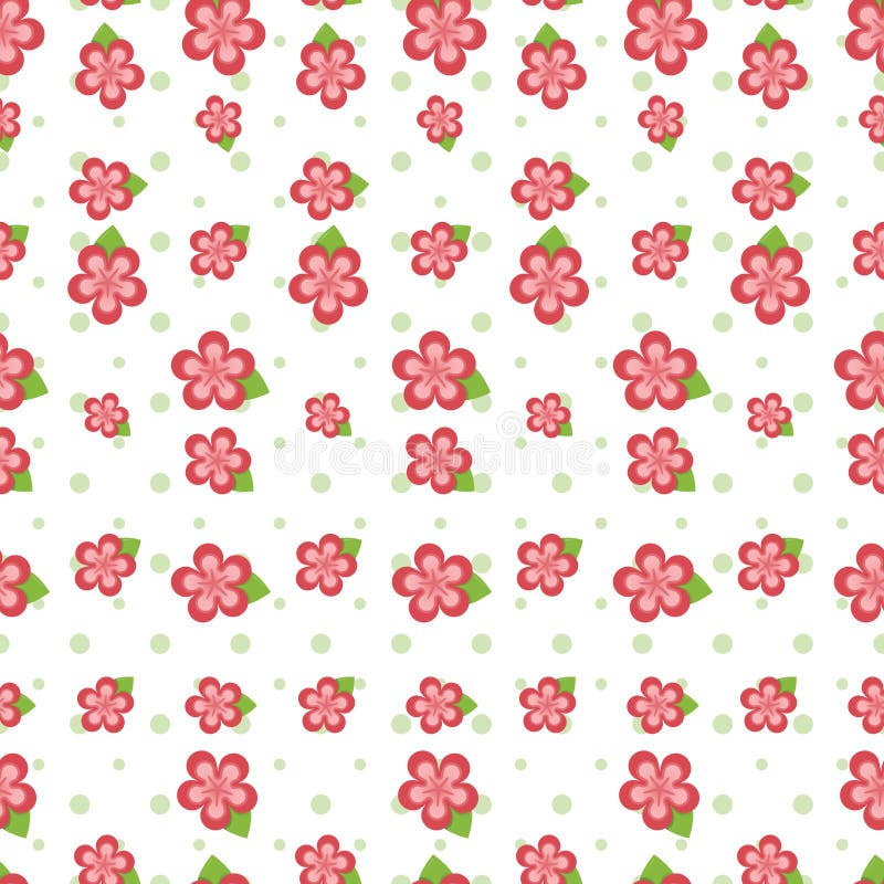 Pink Flower Seamless Tile stock vector. Illustration of pattern - 16997337