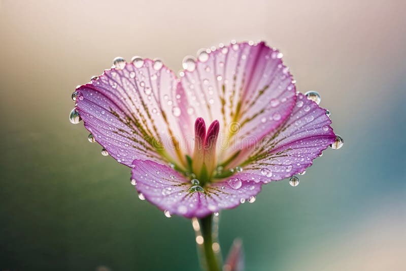 A Pink Flower in Sharp Focus Against a Blurred Background. AI Generated ...
