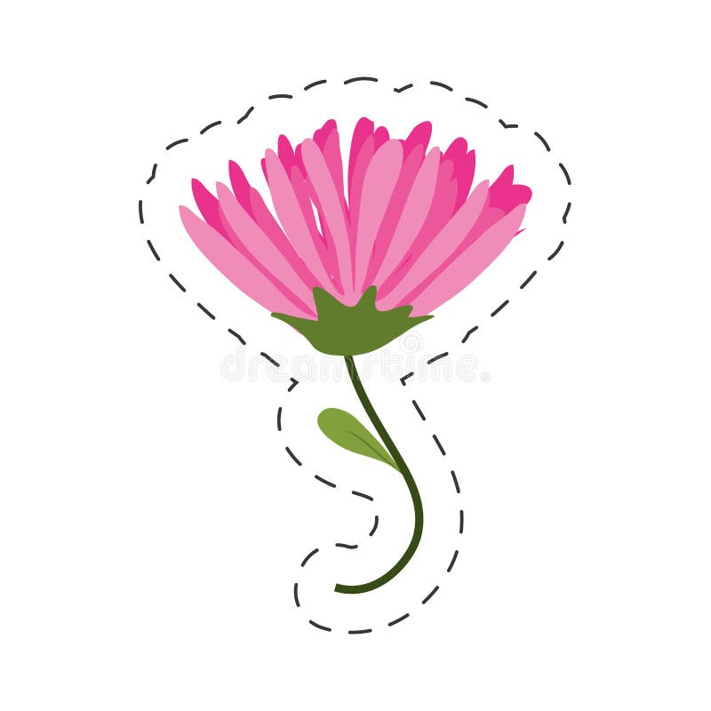 Pink Flower Spring Image Cut Line Stock Illustrations – 331 Pink Flower ...
