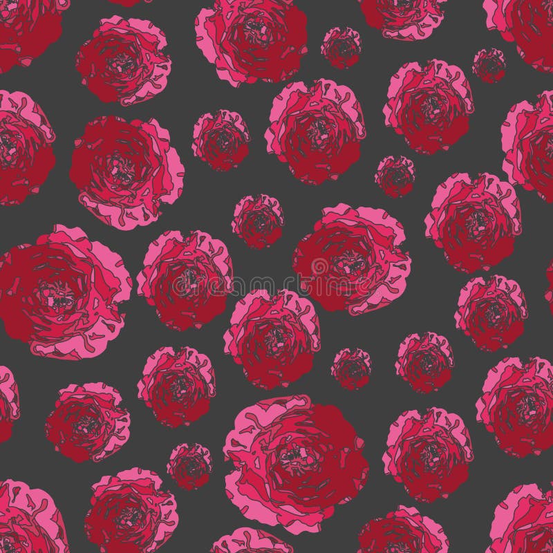 Pink Flower Texture Seamless Pattern Print Background Design Stock ...