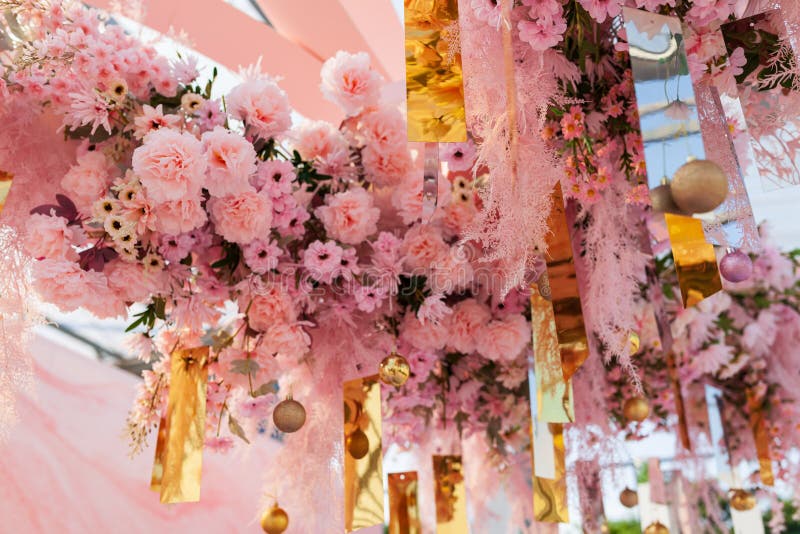 Pink Flowers.Background of Delicate Pink Flowers Stock Photo - Image of ...