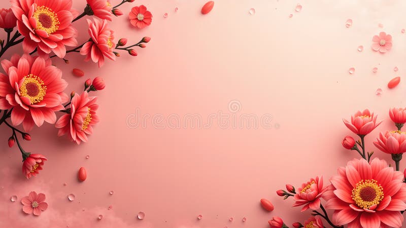 Pink Flowers Background. Floral Design. Spring Blossom Stock ...