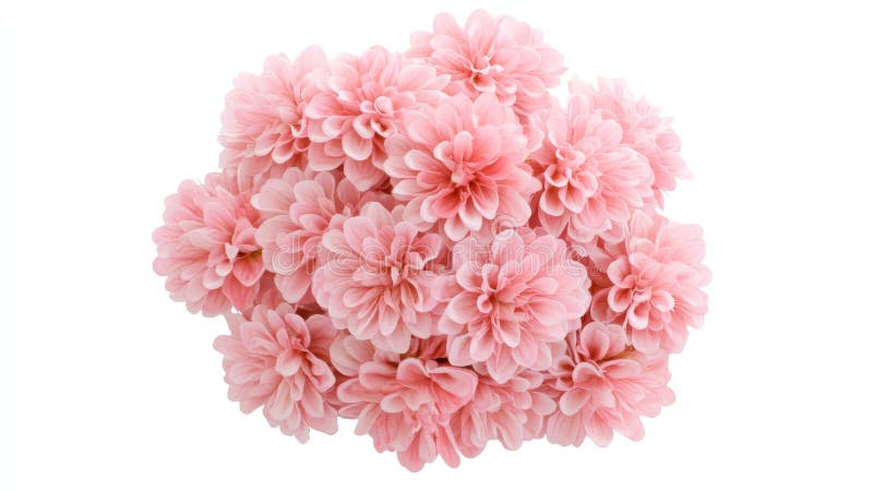 Pink Flowers Blooming Alone on White, Excellent for Spring Design ...