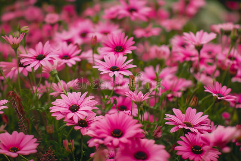 Pink flowers in a field stock photo. Image of african - 324943200