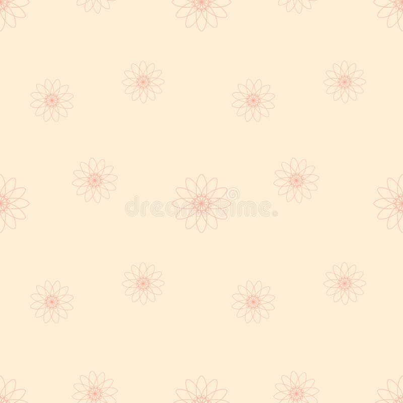 Pink Flowers on Light Cream Background. Vector Stock Vector ...