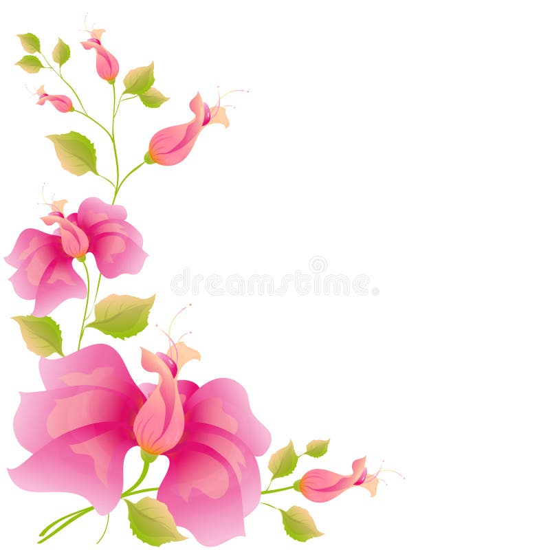 Pink flowers vector stock vector. Illustration of wedding - 27908697
