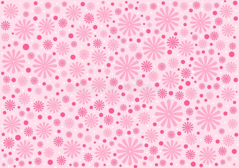 Pink Flowery Pattern Background for Wallpaper Stock Illustration ...