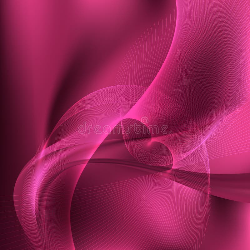 Pink Flowing Curves Background Vector Graphic Stock Vector ...
