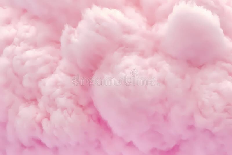 Pink Fluffy Cotton Candy Background. Generative Ai Design Stock ...