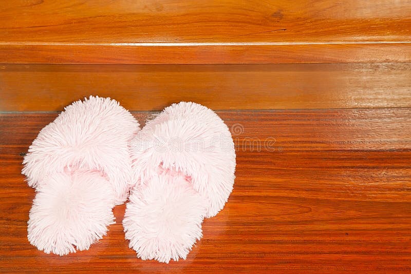 Pink Fluffy Slippers stock photo. Image of pink, color - 36815036