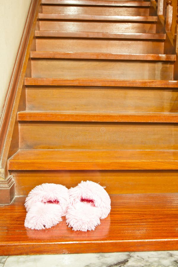 Pink Fluffy Slippers stock image. Image of slipper, beauty - 36815037