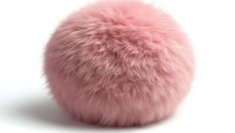 Pink fluffy sphere stock illustration. Illustration of sitting - 386102889