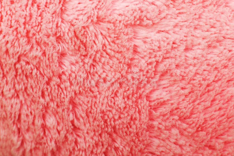Pink Fluffy Textile Texture. Nappy Hairy Background Closeup. Stock ...
