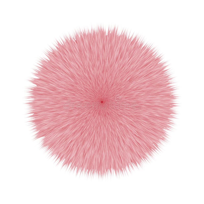 Pink Fluffy Vector Hair Ball Stock Vector - Illustration of accessory ...