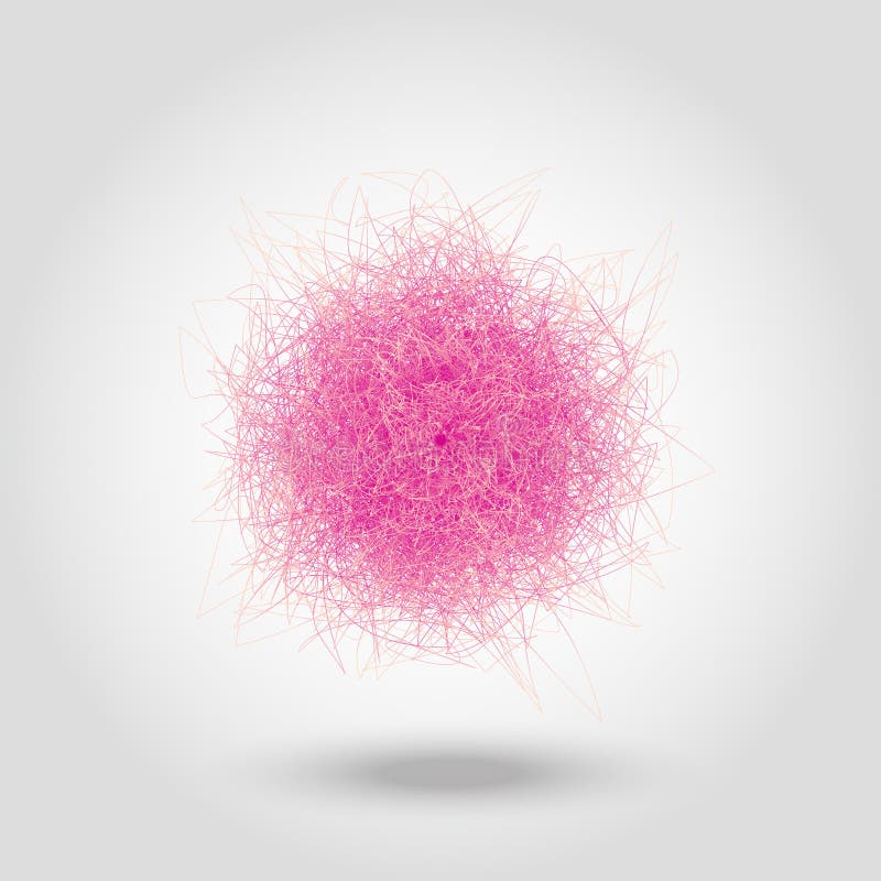 Pink Fluffy Vector Isolated Sphere Stock Illustration - Illustration of ...