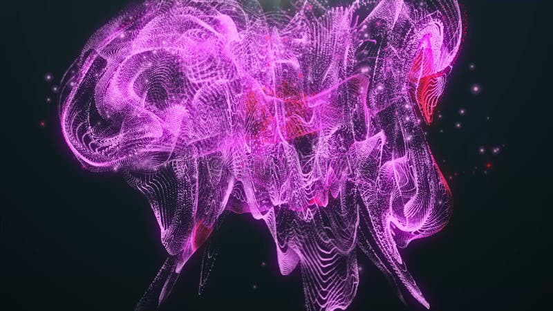 Pink Fluid Particles Explosion Animation. Stock Video - Video of smoke ...
