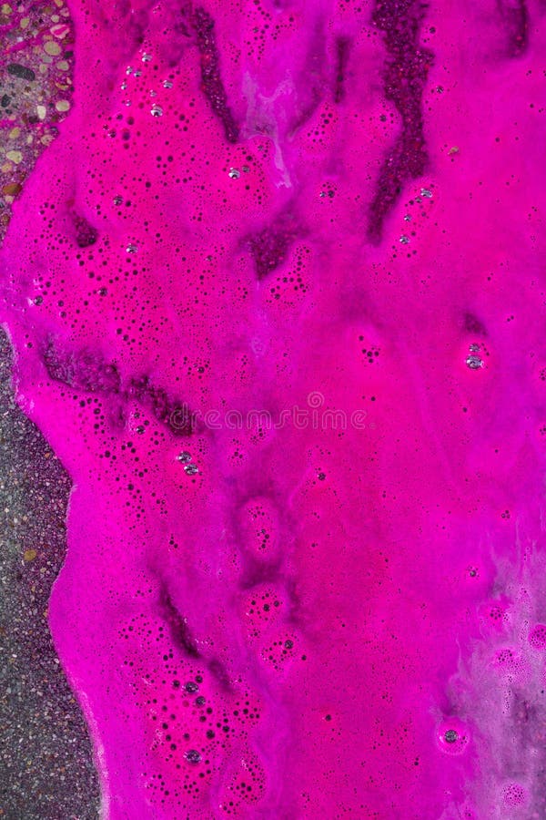Pink Foam Background on Asphalt, Abstract Background, Full Frame Stock ...