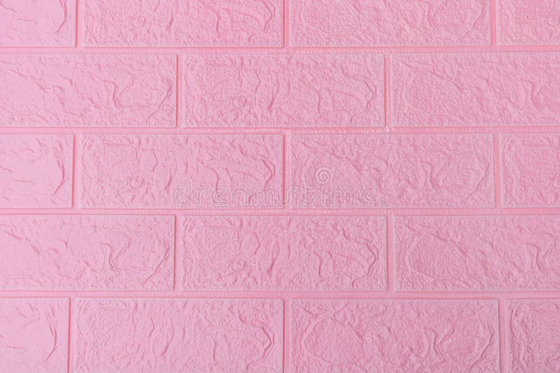 Pink Foam Bricks Wall Texture Background or Backdrop Stock Photo ...