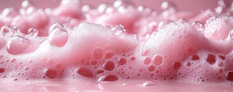 Pink Foam Bubbles Creating a Textured Surface Stock Illustration ...