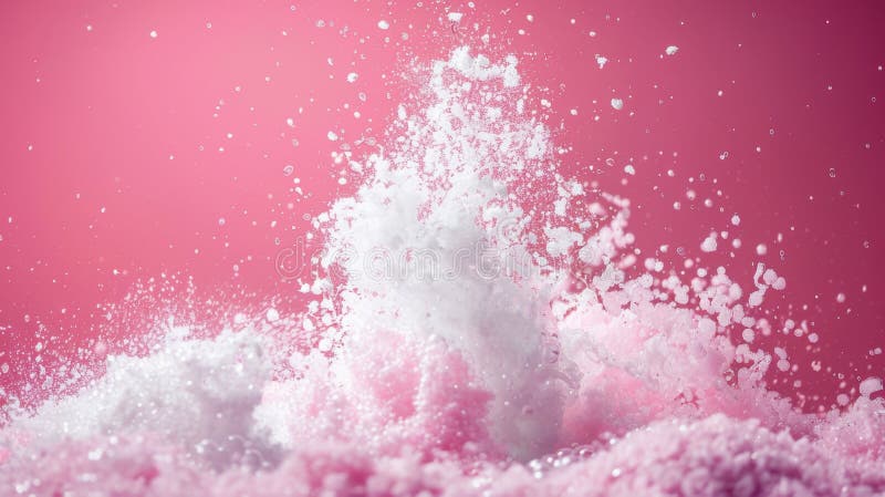 Pink Foam Explosion on Colorful Background Stock Photo - Image of ...
