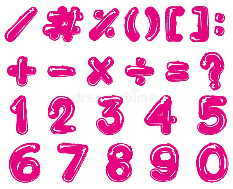 Pink Multiplication Square Poster Stock Vector - Illustration of pink ...