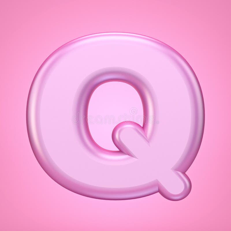 Pink Font Letter Q 3d Stock Illustration Illustration Of Letter 164384286