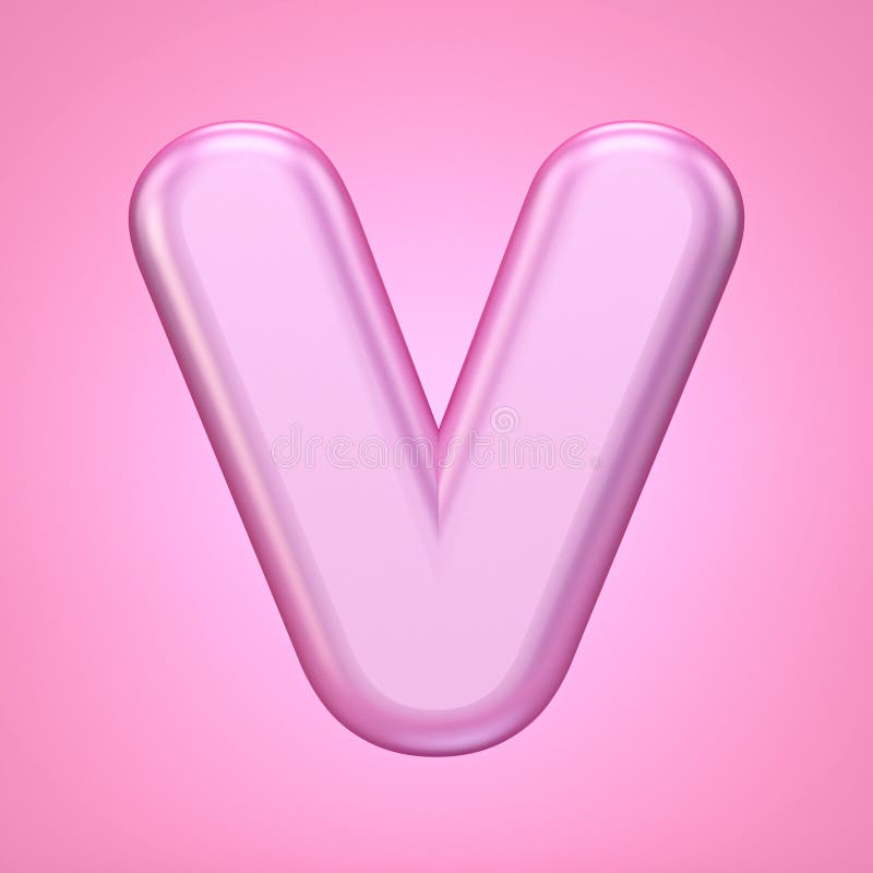 Pink font Letter K 3D stock illustration. Illustration of bright ...