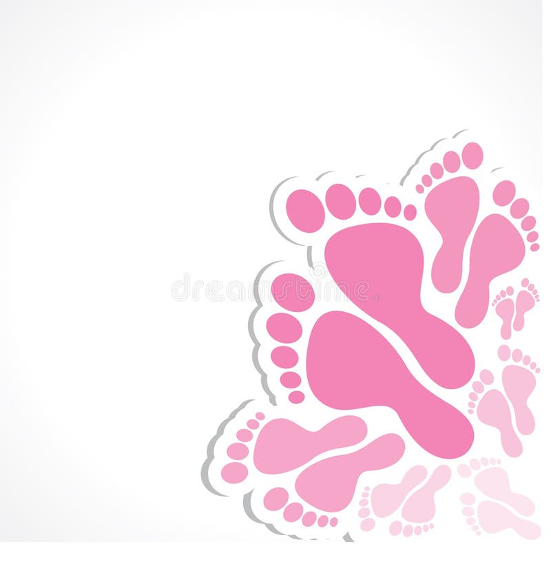 Floral human footprints stock vector. Illustration of leaf - 31170659