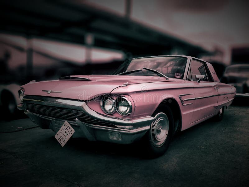 Pink Ford Thunderbird editorial image. Image of ford - 66543710