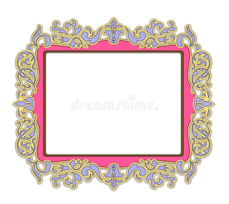Pink frame stock vector. Illustration of artistic, ornamental - 23860647
