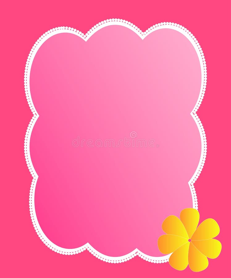 Pink frame stock illustration. Illustration of rose, cute - 38420155