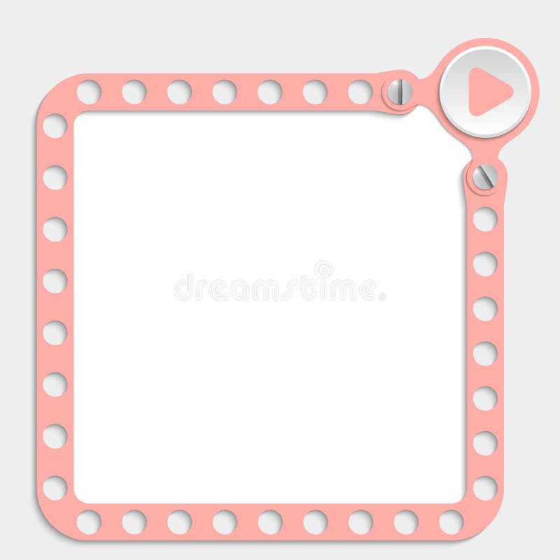 Pink text box stock vector. Illustration of border, business - 53494895