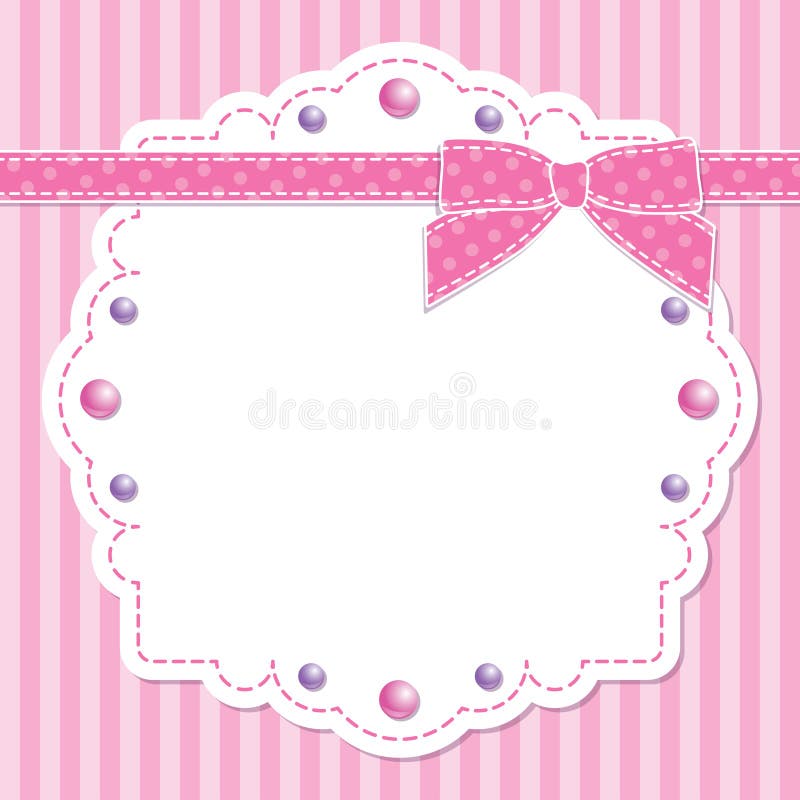 Pink baby frame. stock vector. Illustration of girl, cute - 27473236