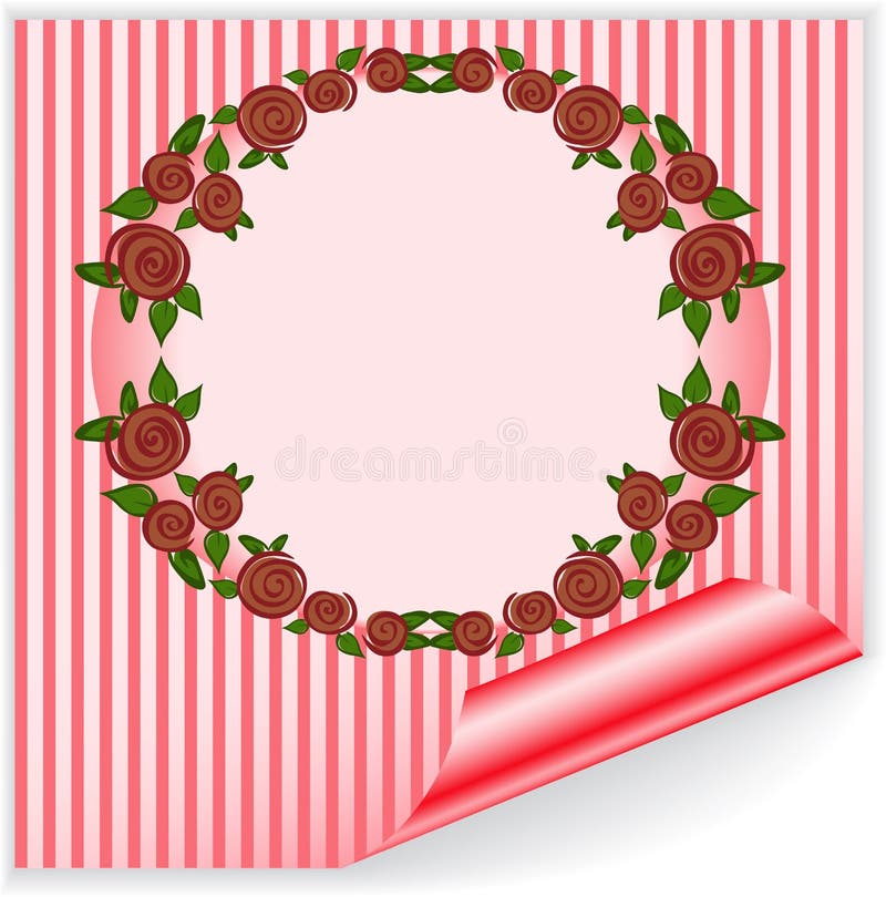 Pink Frame with Curved Corner Stock Vector - Illustration of corner ...