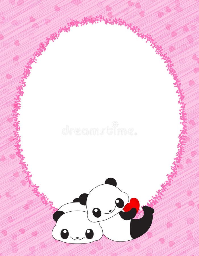 Panda frame / border stock vector. Illustration of cute - 22690631