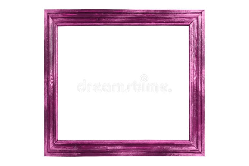 Beautiful Pink Frame Isolated on White Background Stock Image - Image ...