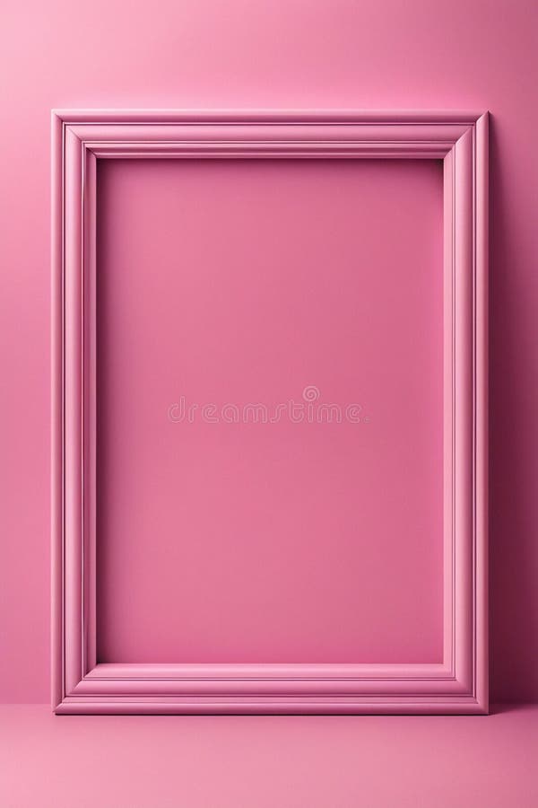 Pink Frame on a Pink Background Panoramic , Clipping Frame Stock ...