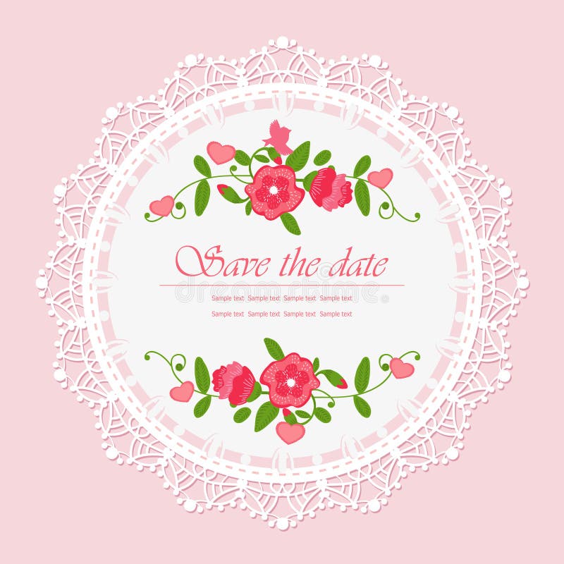 Pink frame stock vector. Illustration of decoration, decorative - 42942212
