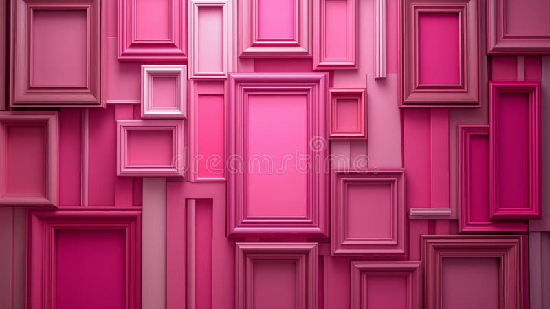 Pink Frames Decorative Background for Home Art Style Stock Image ...