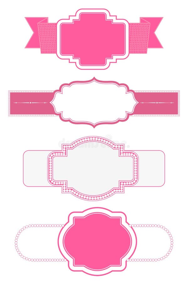 Pink frames stock vector. Illustration of pattern, complex - 33697509