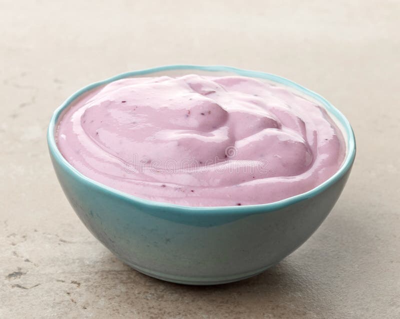 Pink fruit yogurt stock photo. Image of blue, fruit, ingredient - 44402002