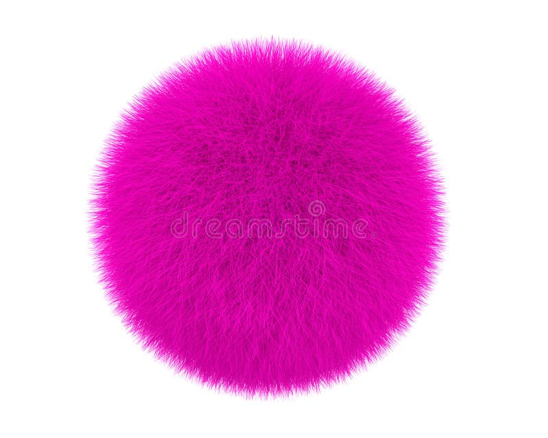 Pink fur ball stock illustration. Illustration of abstract - 31000339