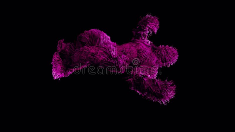 Pink Furry Character Dancing in Slow Motion Loop Stock Footage - Video ...