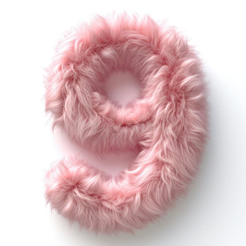 A Pink Fuzzy Letter S on a White Surface Stock Image - Image of white ...