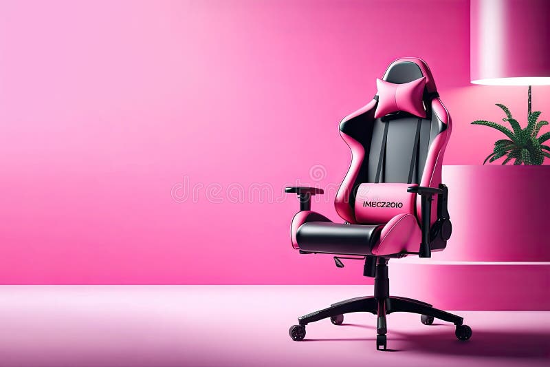 Pink Gaming Chair Advertisement Background, Copy Space Created Stock ...